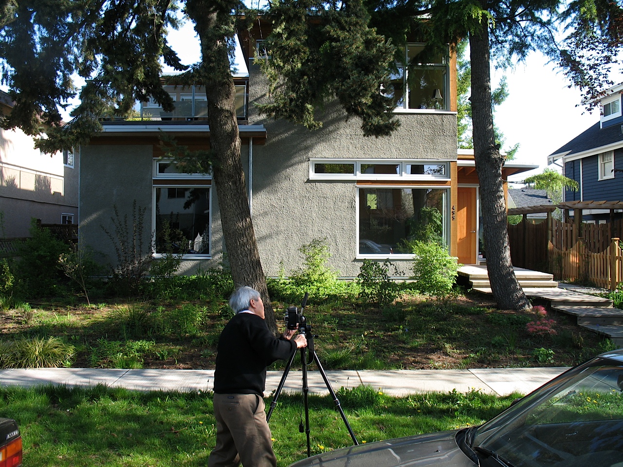 Harmon-Sill Residence being photographed — David Murray Architect