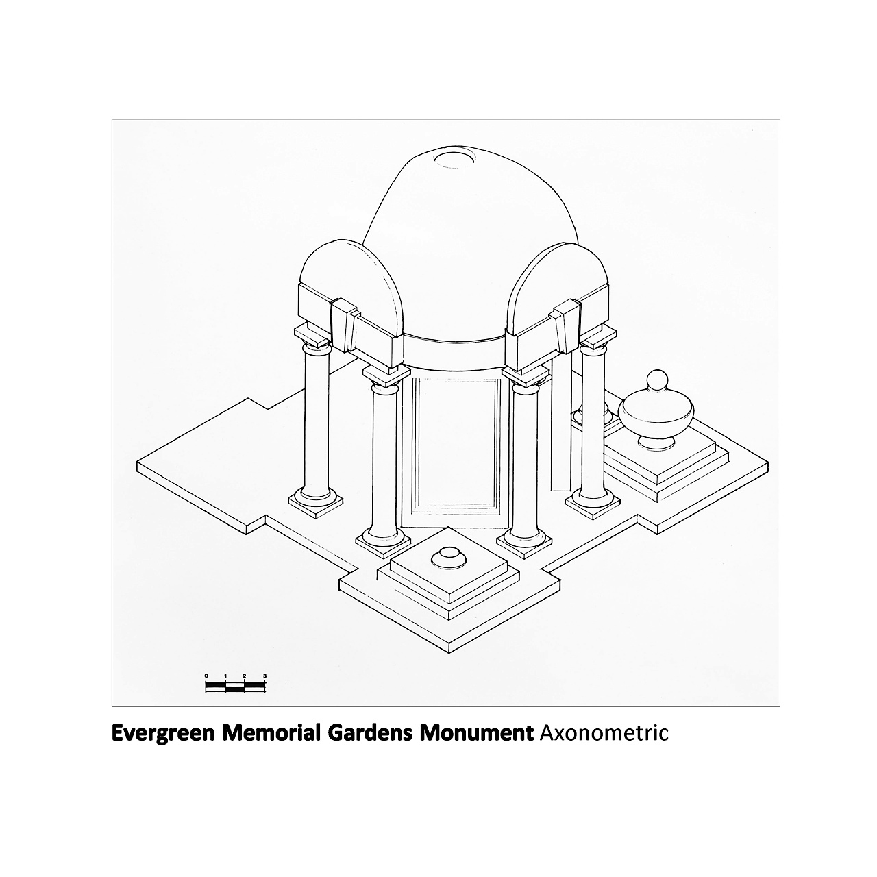 Monument Axonometric — David Murray Architect